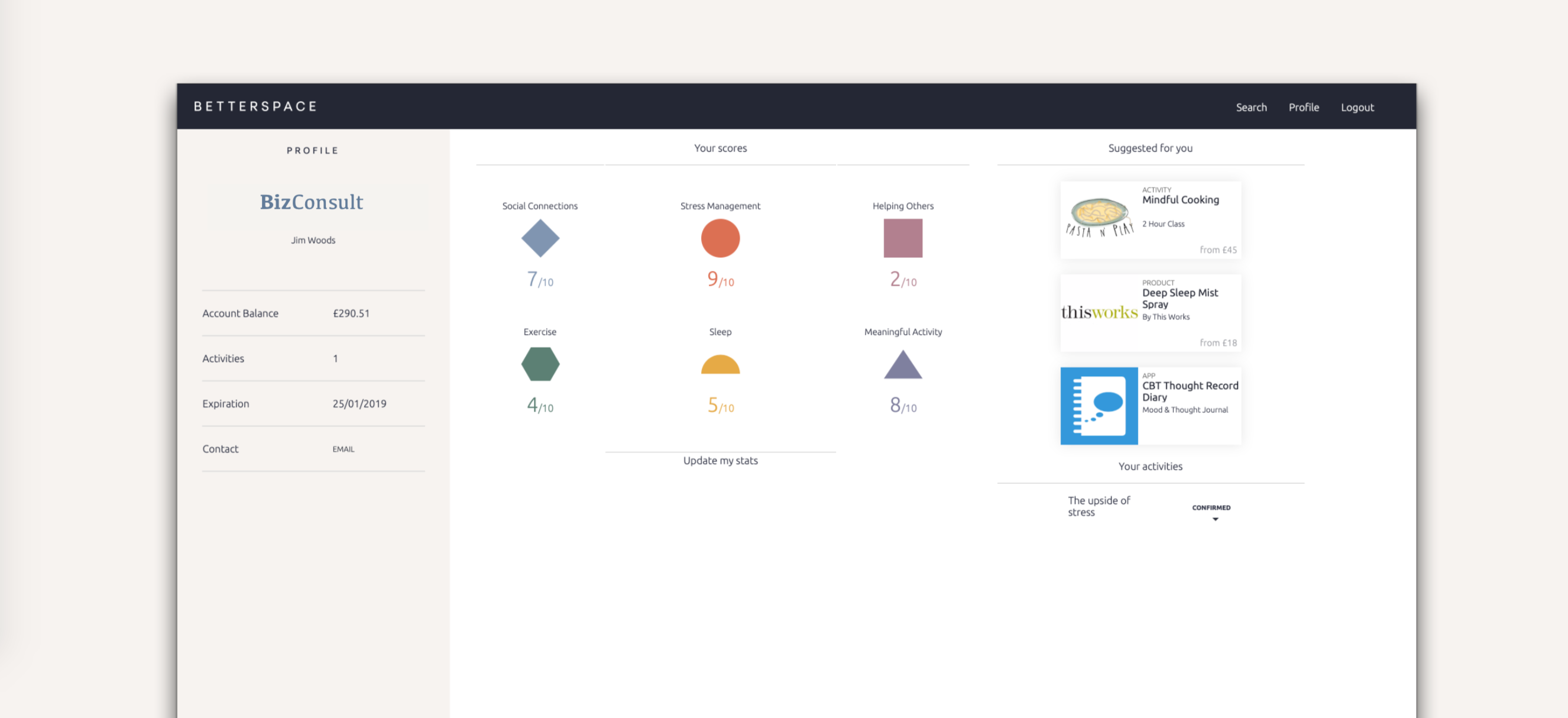 Wellbeing Platform Redesign - UX Planet