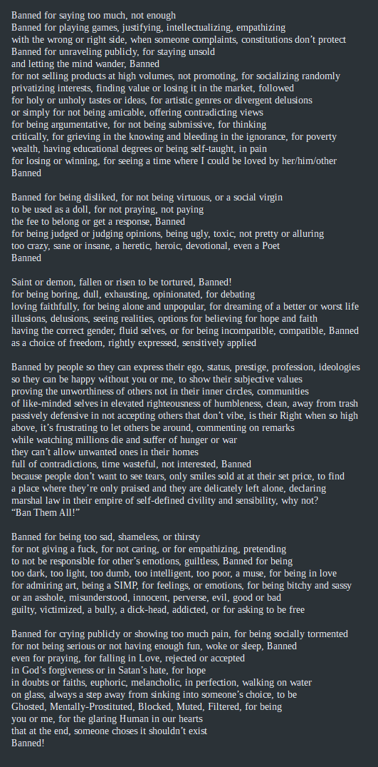 Banned. Banned for saying too much, not enough… | by Bohemian ...
