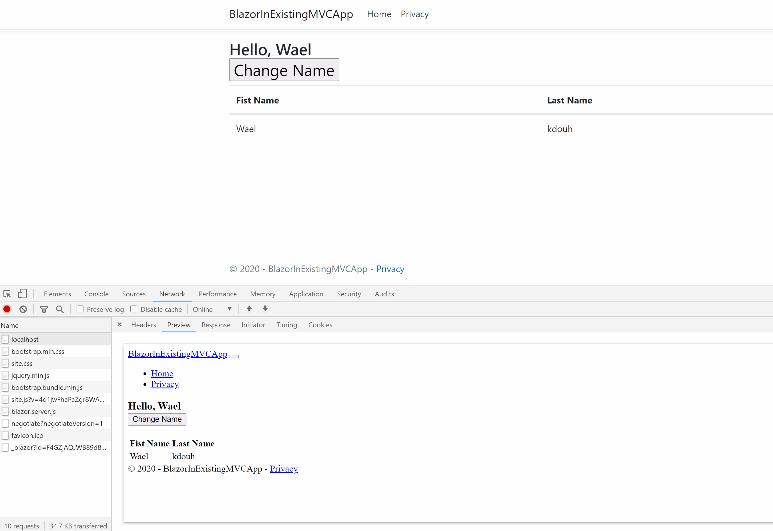 Integrating Blazor Components Into Existing Asp Core Mvc