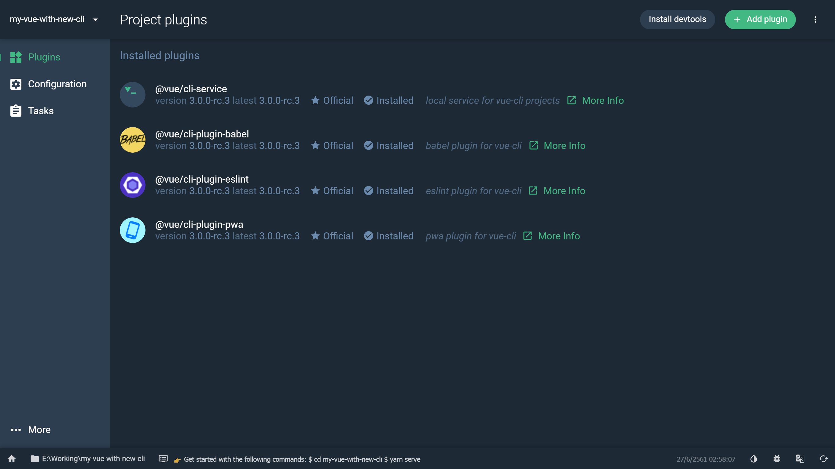 แค่คลิกๆ สร้างโปรเจค Vue.js ด้วย CLI 3 GUI ง่ายกว่านี้มีอีกไหม!?! | by ... แค่คลิกๆ สร้างโปรเจค Vue.js ด้วย CLI 3 GUI ง่ายกว่านี้มีอีกไหม!?! | by ...