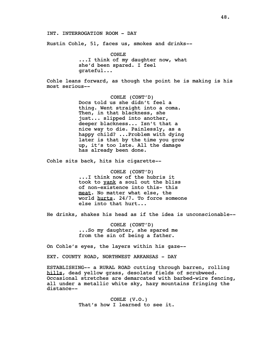 True Detective 102: Seeing Things (2014) | by Mdngts colour | Medium