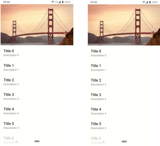 android - How to display RecyclerView Header like Google Play Store with no External Libraries ...