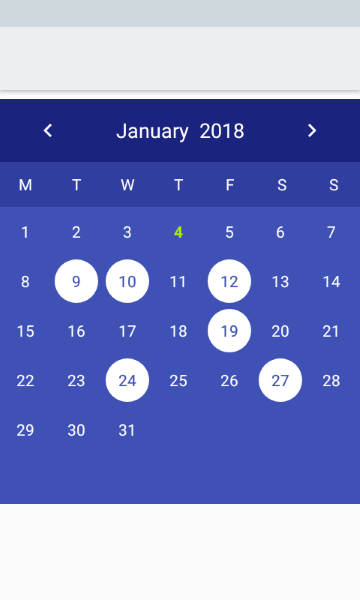 Android Custom Calendar with events | by Patel prashant | Medium