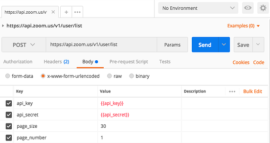Using Zoom APIs Version 1 with Postman | by Tim Slagle | Zoom Developer Blog | Medium
