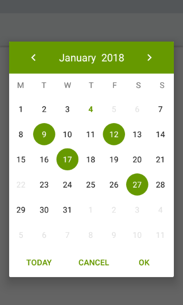Android Custom Calendar with events | by Patel prashant | Medium