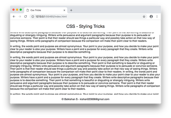 CSS Header and Footer. A complete simple css code to make a… | by Bal Kishan | Medium