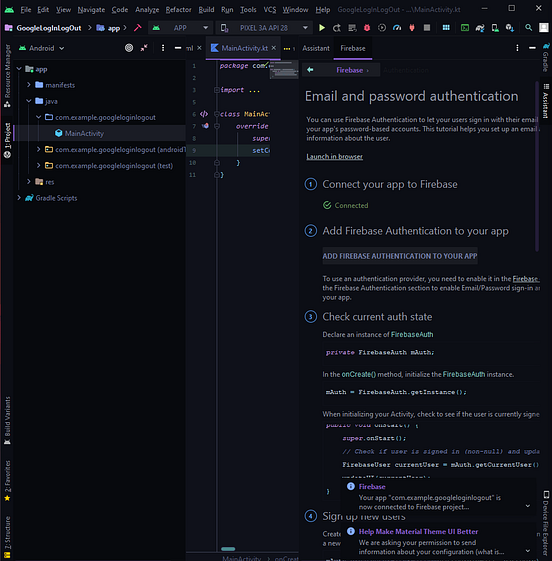 Google Login and Logout in Android With Firebase (Kotlin Implementation ...