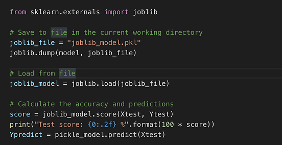 how to save your sklearn models | Analytics Vidhya