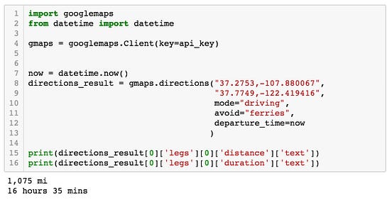 Getting started with Google Maps in Python | by Elliott Saslow | Future Vision | Medium