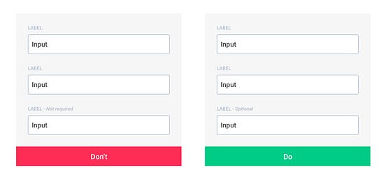 Form fields — Required vs Optional | by jordane sanson | UX Collective