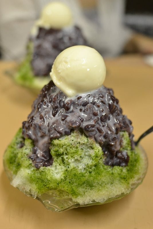 “Kakigori” is shaved ice. It is served with a variety of syrups | by ...