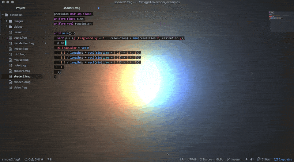 VJ / Live Coding on Atom — glsl-livecoder | by Takayosi Amagi | Medium
