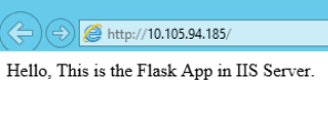 Deploy a Python Flask Application in IIS Server and run on machine IP ...