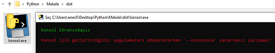 Python3 .py .exe yapma | Pyinstaller kullanımı | by Enes HAZIR | Medium