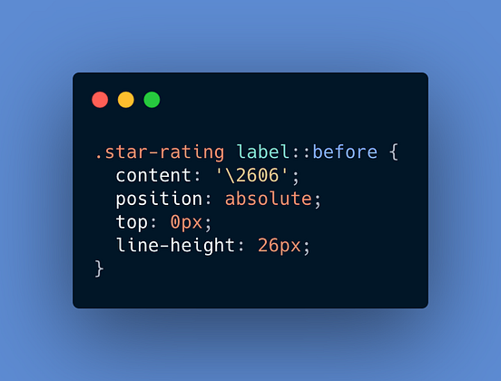 Create a Star Rating Widget with CSS in 9 Steps | by Nevin Katz | CodeX | Medium