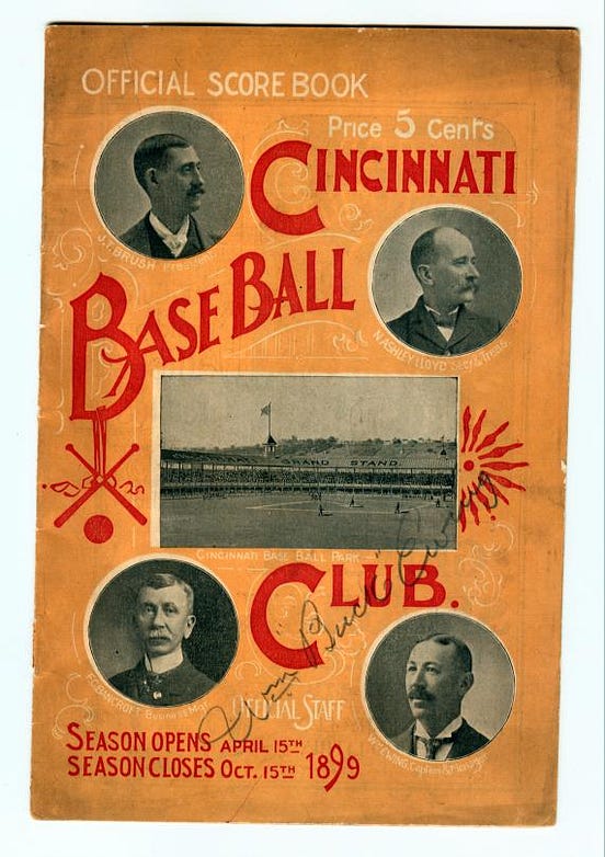 A Pictorial Chronology of Baseball in the 19th Century, Part 21: 1899 ...