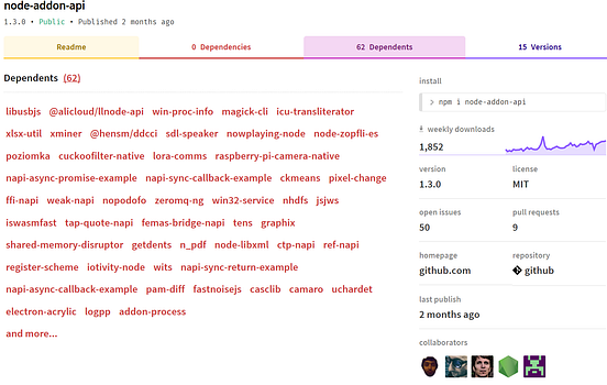 N-API: Next generation APIs for Node.js native addons available across all LTS release lines ...