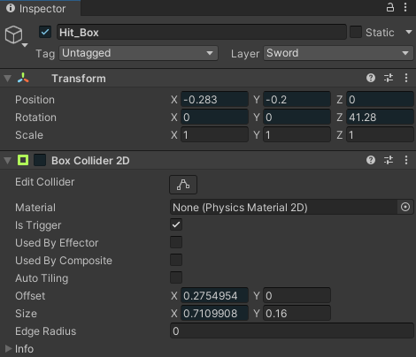 Creating a Hitbox in Unity. I have all of the attack animations set ...