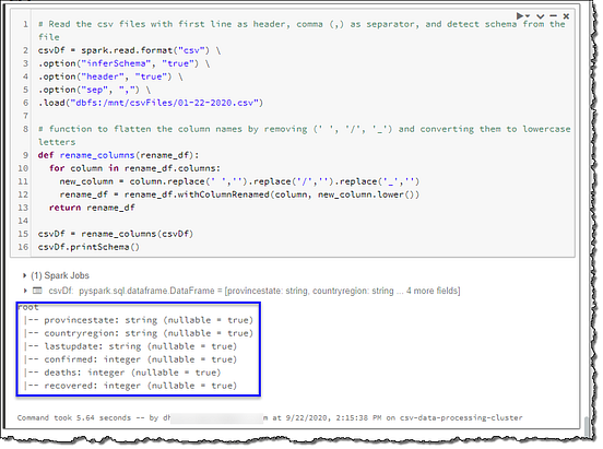 Cleansing and transforming schema drifted CSV files into relational ...