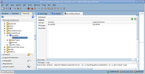 Using the Oracle Data Integrator (ODI) 12.2.1 with Microsoft Excel Data, via the OpenLink JDBC ...