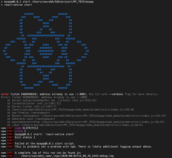 React Native Application Setup App Icon Logo Splash Screen Bundle