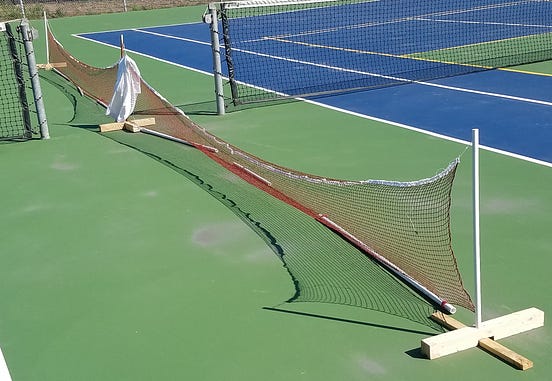 DIY Pickleball court divider $30–50 | by Keith Stobie | Medium