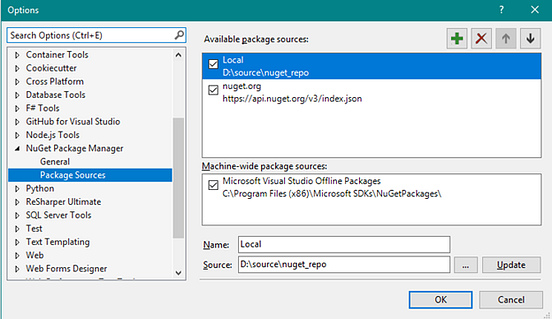 Creating and using a local NuGet package repository | by Vibhav Churi | Medium
