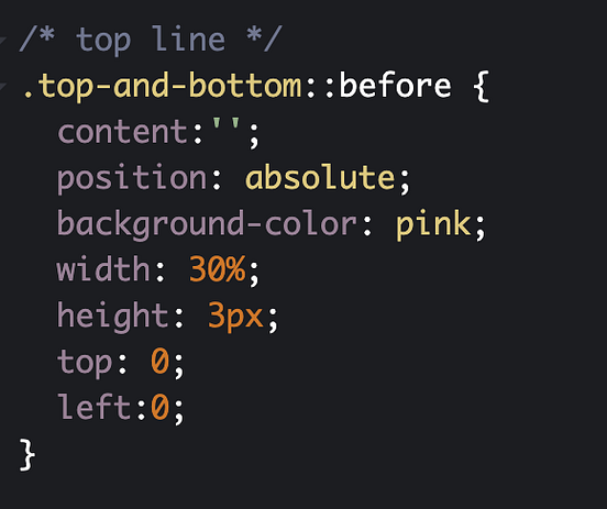 Creating Border Lines using Pseudo Elements in CSS | by holly ...