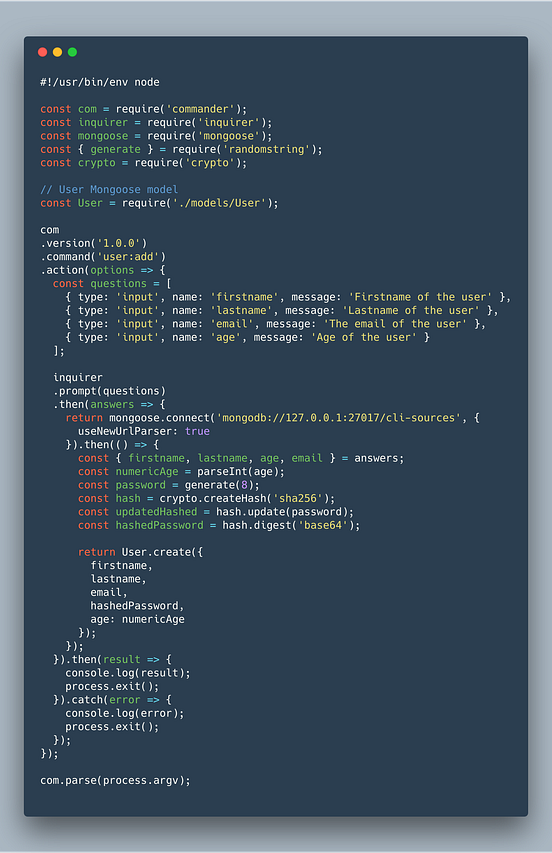 Build an interactive CLI application with Node.js, Commander, Inquirer ...