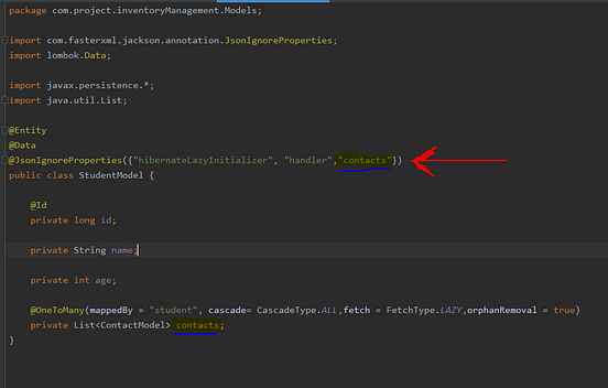 Issue Related With Infinite Recursive Fetching Of Data From Relationships Between Entity Classes