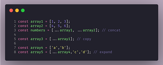 Quick tips: destructuring, rest parameter, and spread operator | by Jennifer Takagi | Weekly ...