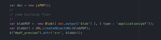 Using Blob Files with JsPDF. JsPDF is a fantastic resource for… | by Branick Weix | Medium