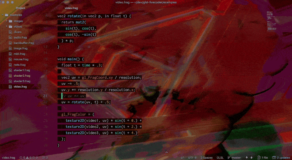 VJ / Live Coding on Atom — glsl-livecoder | by Takayosi Amagi | Medium