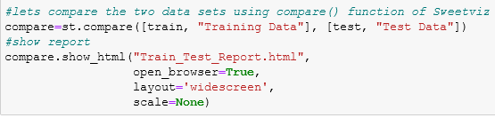 Sweetviz: EDA (Exploratory Data Analysis) in two lines of code in Python