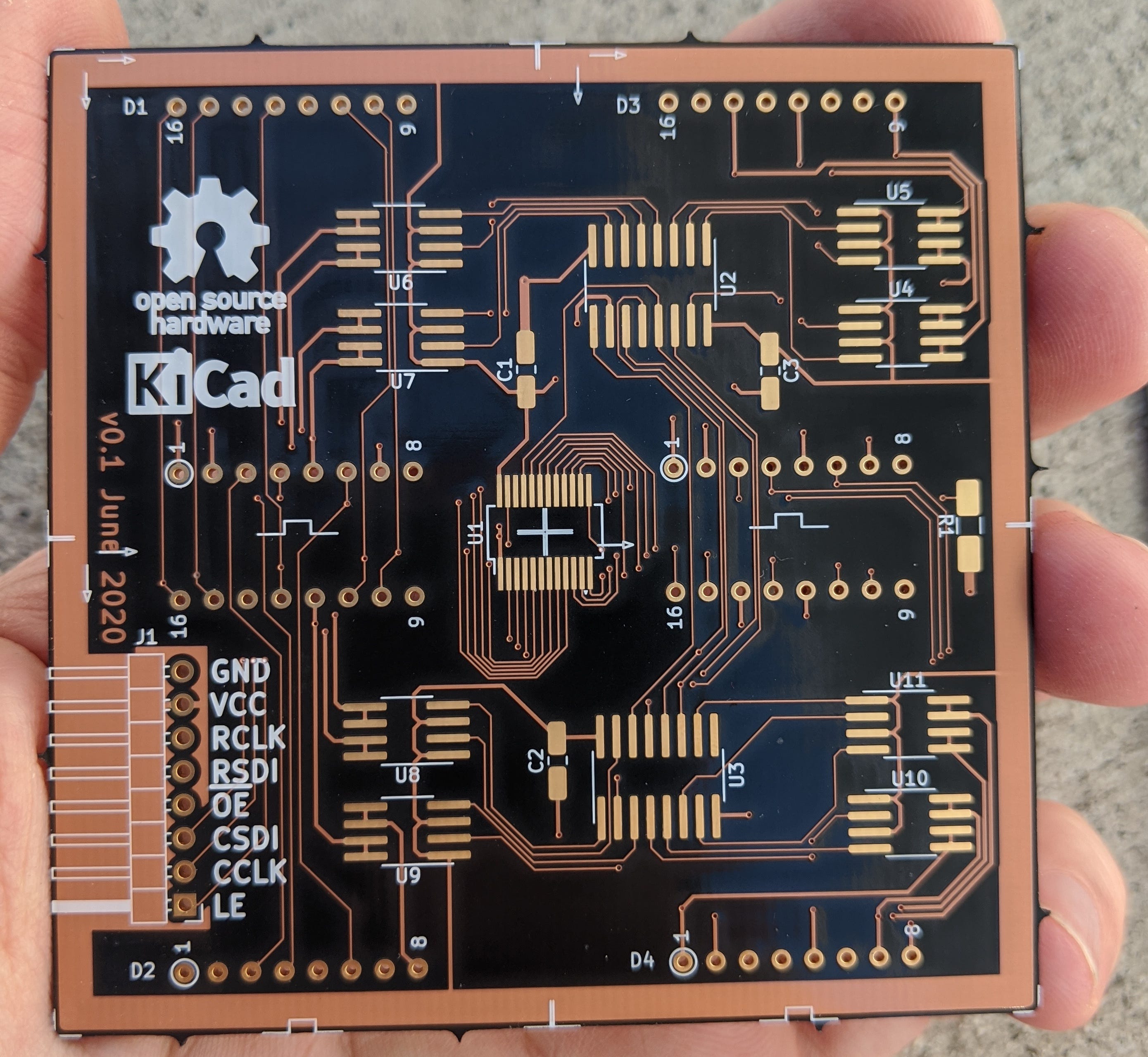 Custom 16x16 matrix display PCB. Designing and building a LED screen ...