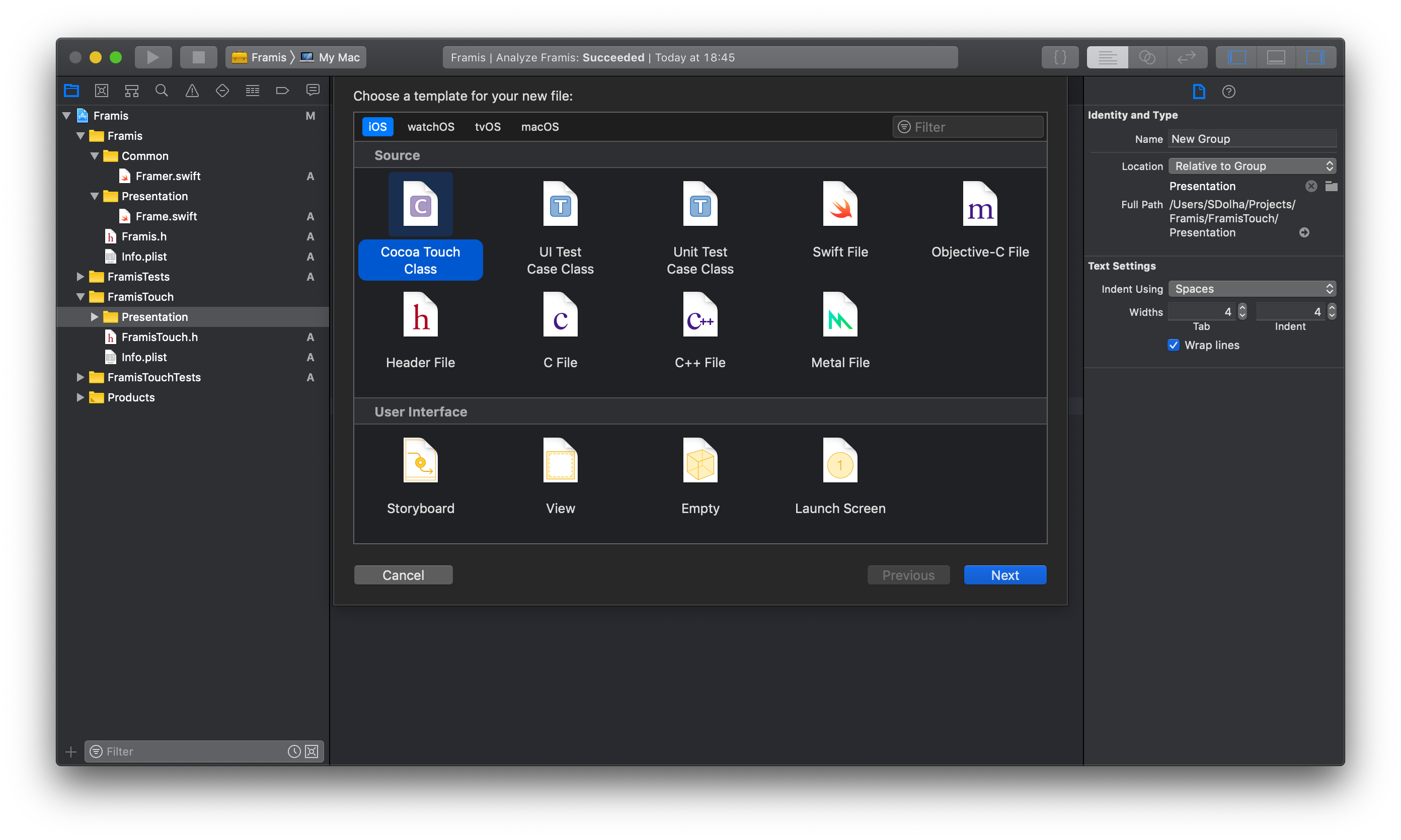 Setting Up An Xcode Project To Develop Cocoa And Cocoa Touch Frameworks Sharing Common Code