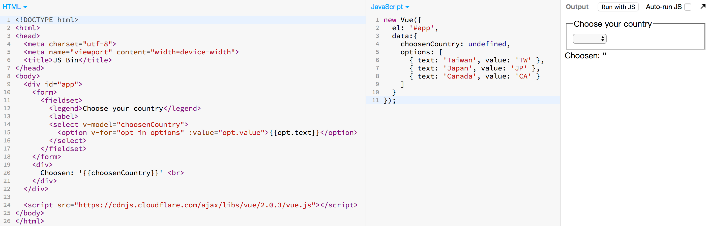 VueJs功能篇-Html Select（十一）. 選單 | by ChingFeng | Object實戰 | Medium
