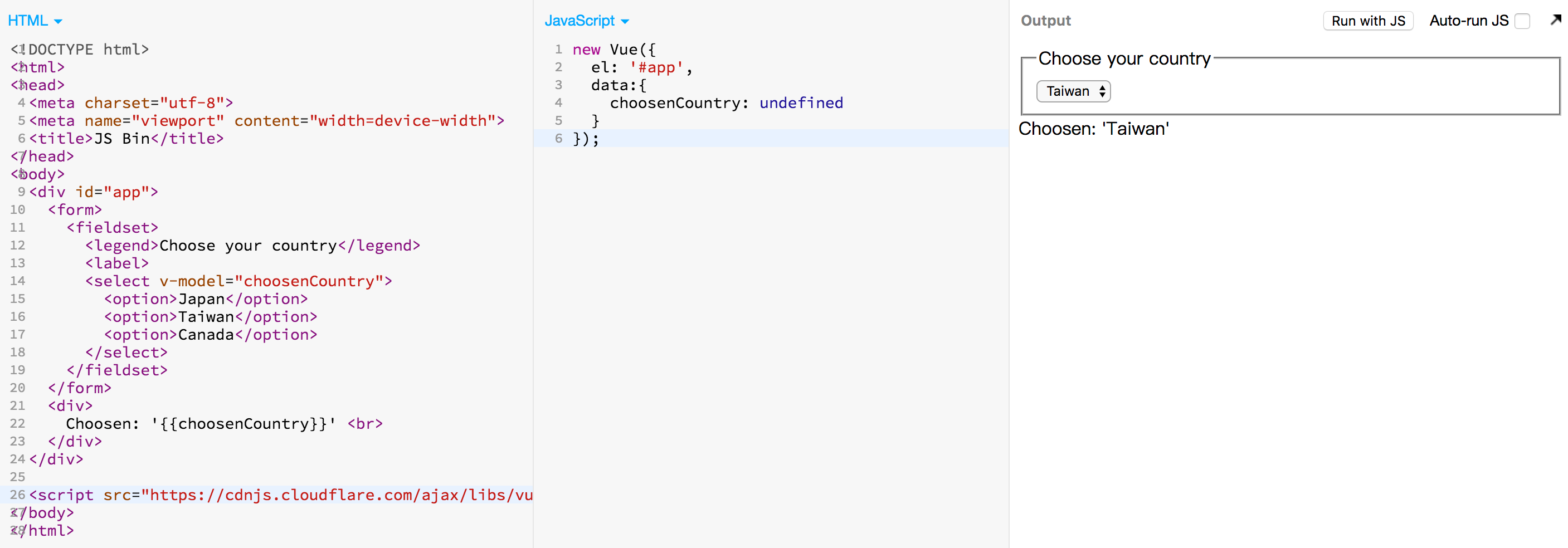 VueJs功能篇-Html Select（十一）. 選單 | by ChingFeng | Object實戰 | Medium
