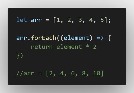 JS — forEach Method. What is forEach method in Javascript… | by Vigneshwar Pasupathi | Medium
