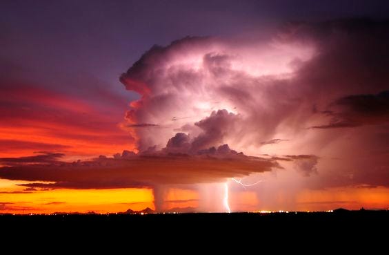 A thunderbolt in my living room. When we are quiet, sitting in our ...