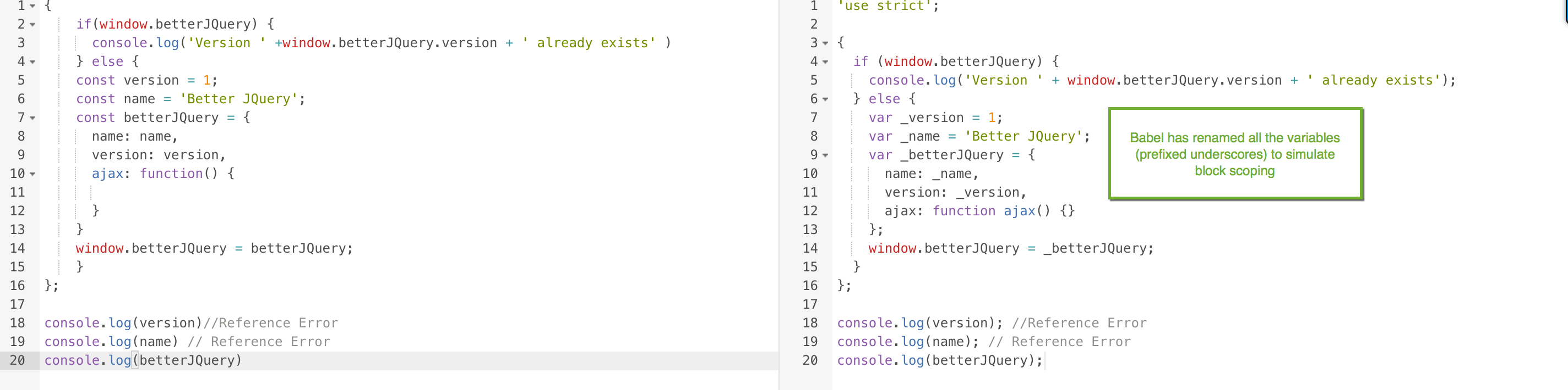 5 JavaScript “Bad” Parts That Are Fixed In ES6 | by rajaraodv | freeCodeCamp.org | Medium