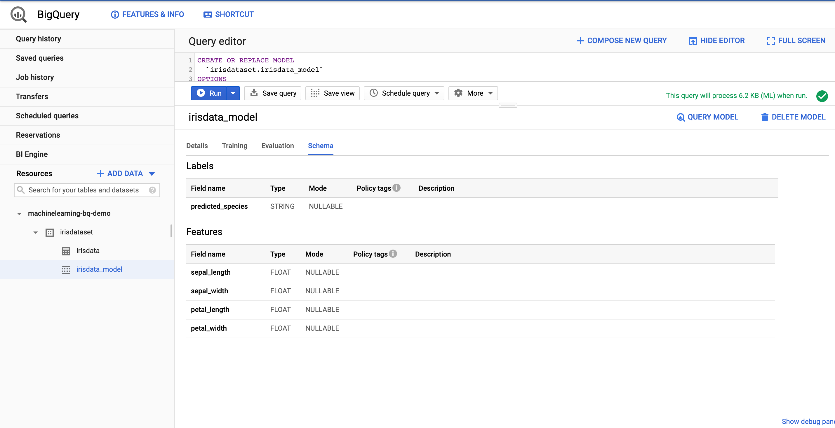 Introduction to Machine Learning in Google BigQuery