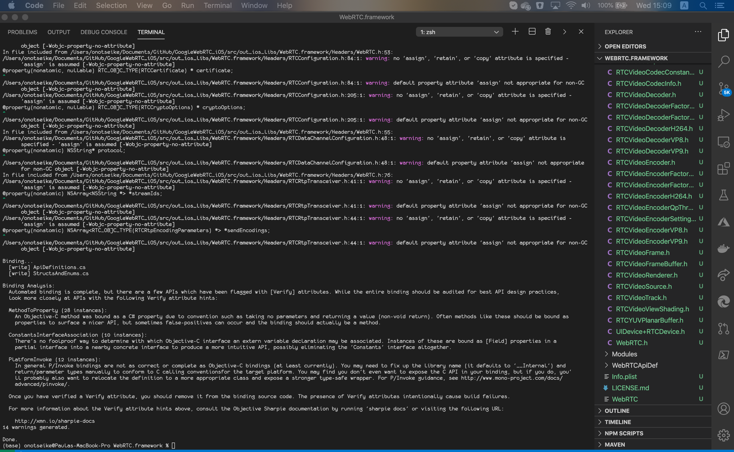 BUILDING THE XAMARIN WEBRTC iOS LIBRARY: USING XAMARIN BINDINGS | by Paula Aliu | Xamarin WebRTC ...
