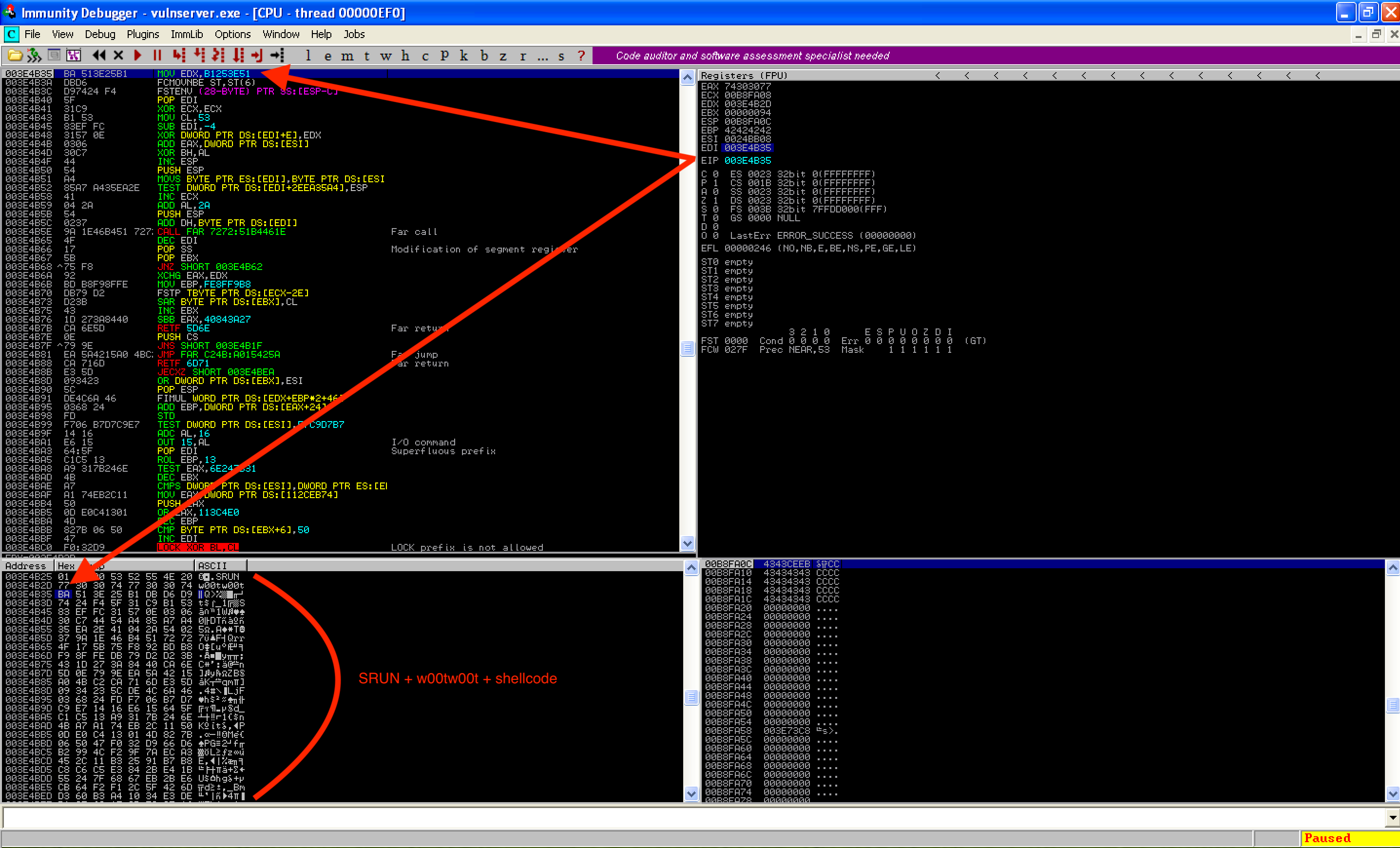 Exploit Kstet Command Egghunter Vulnserver Walkthrough By Yky4u Medium