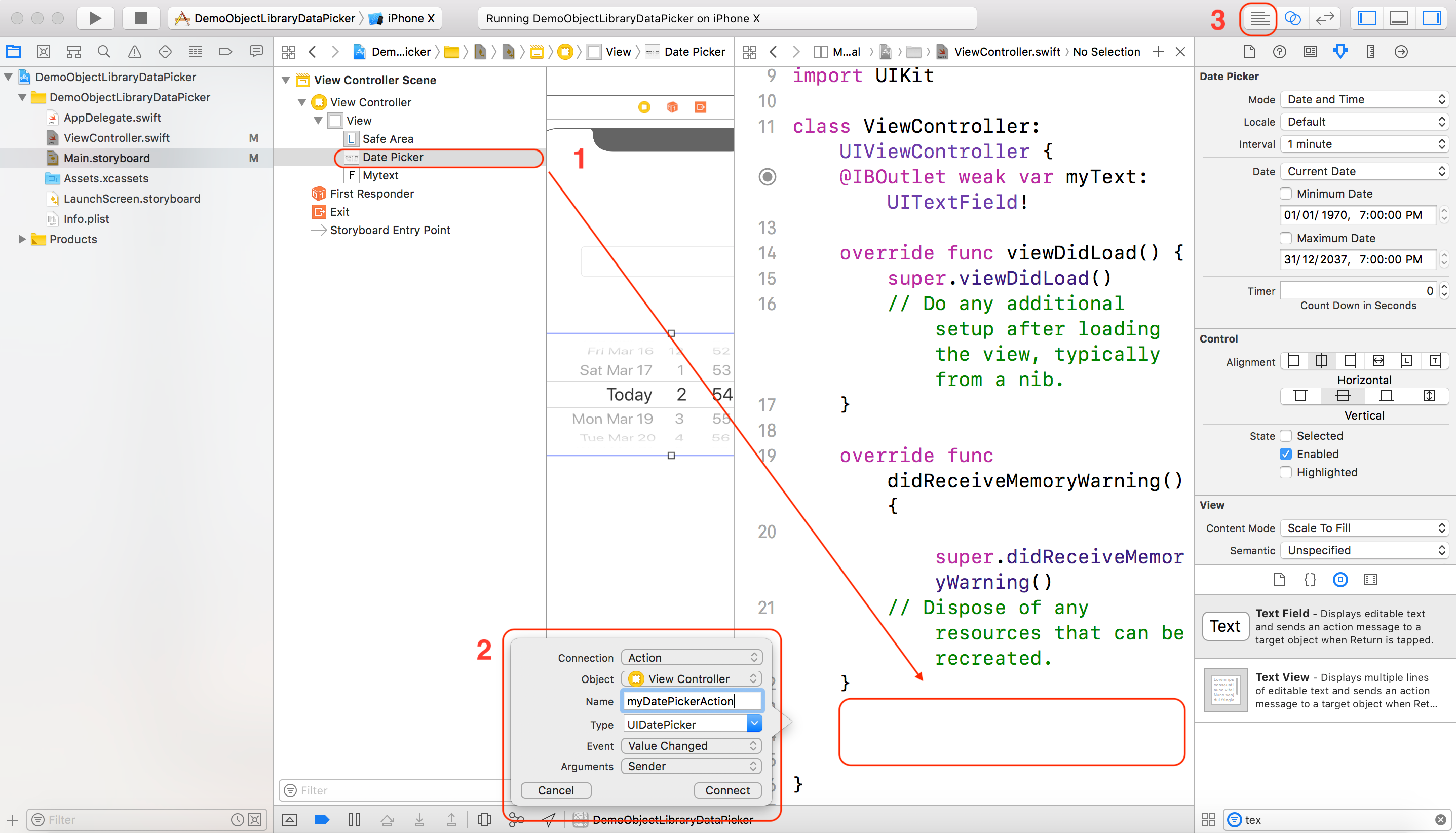 『簡易說明Xcode』Object Library的Date Picker | by Shin Chao | 彼得潘的 Swift iOS App 開發教室 | Medium