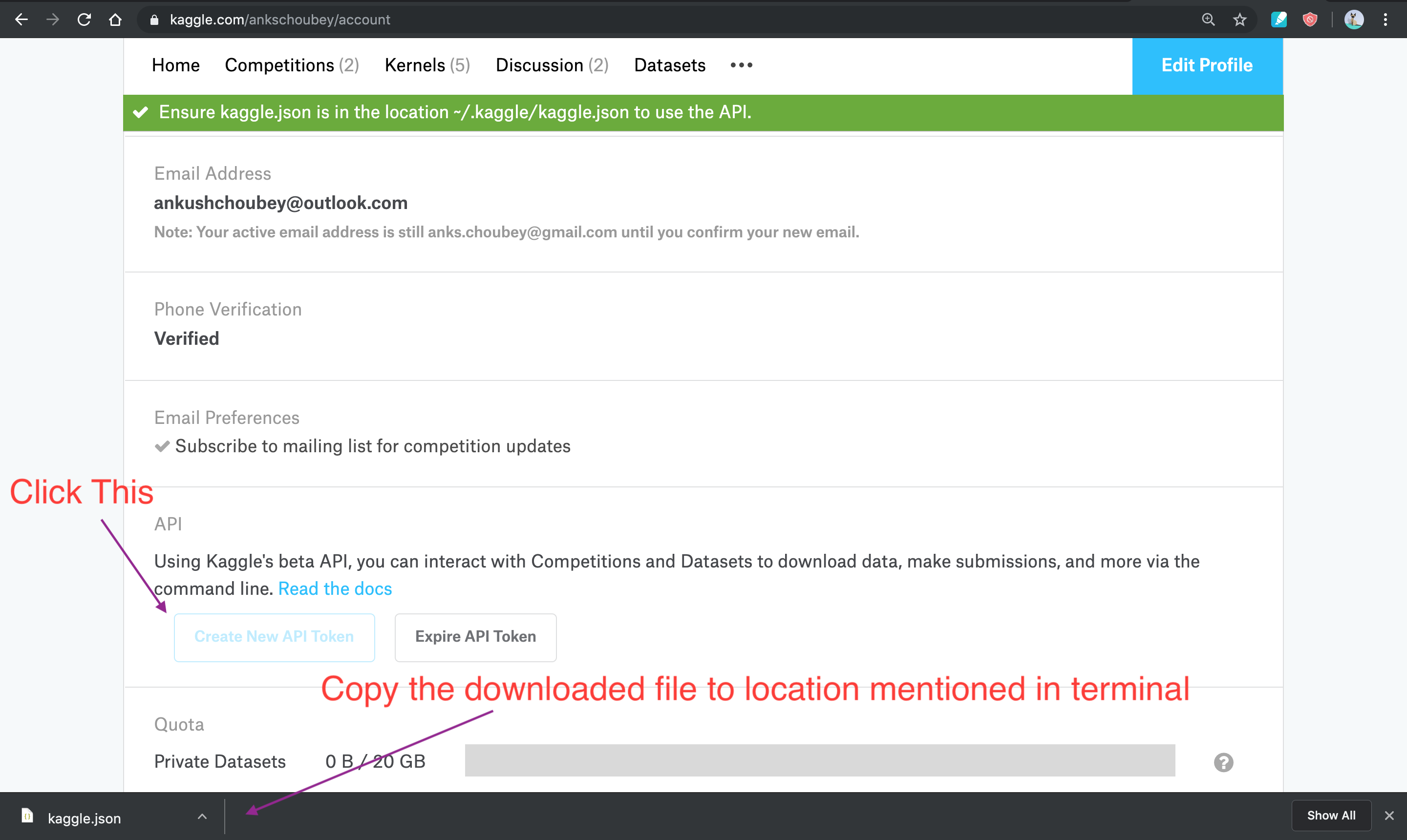 How To Download Dataset From Kaggle | by Ankush Choubey | Medium
