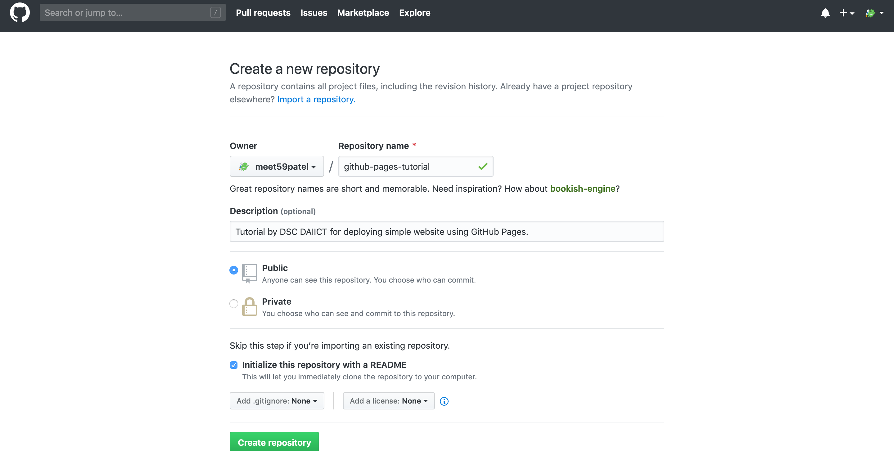 Deploying Simple website using GitHub Pages [Beginner] | by Meet Patel | Code Dementia | Medium