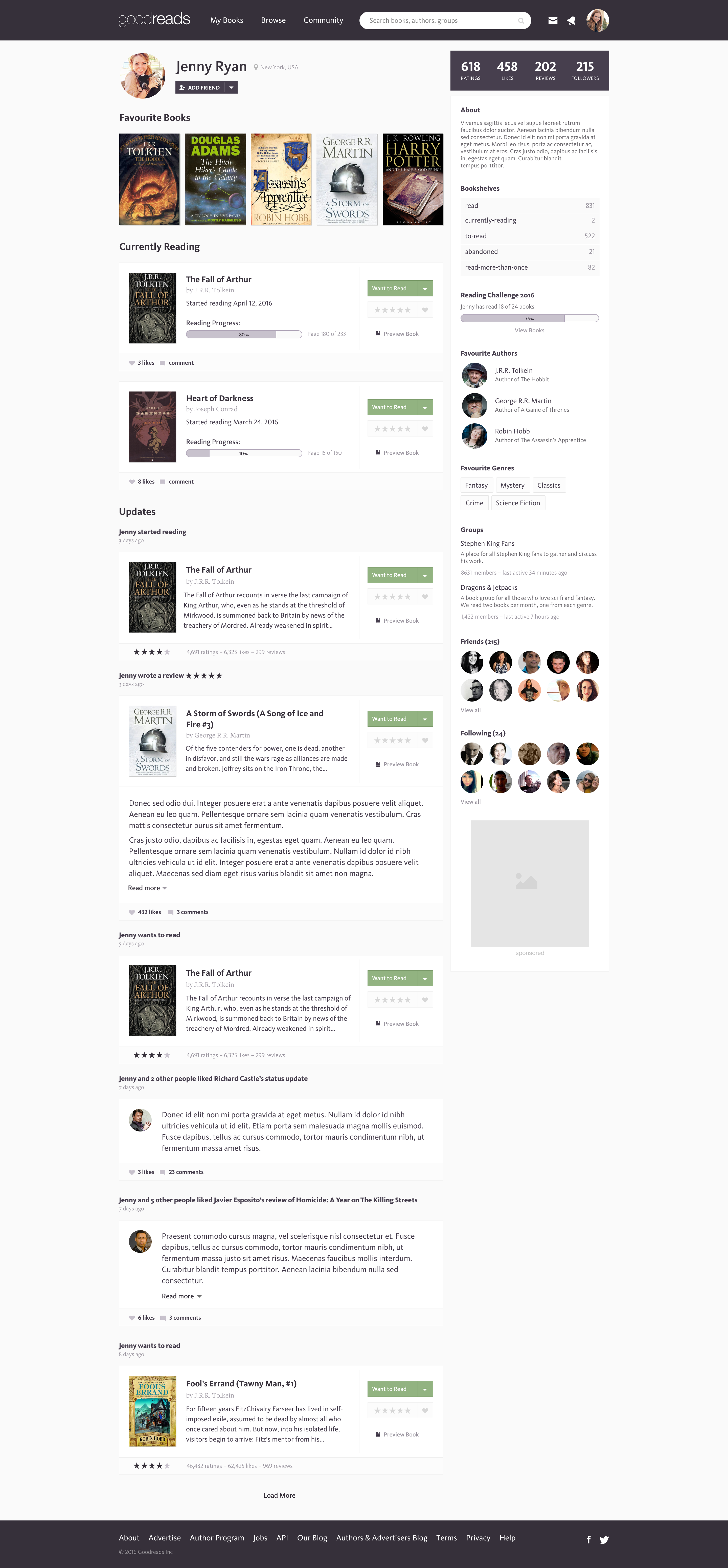 Goodreads Redesign Reflection. An exercise in research-based interface ...
