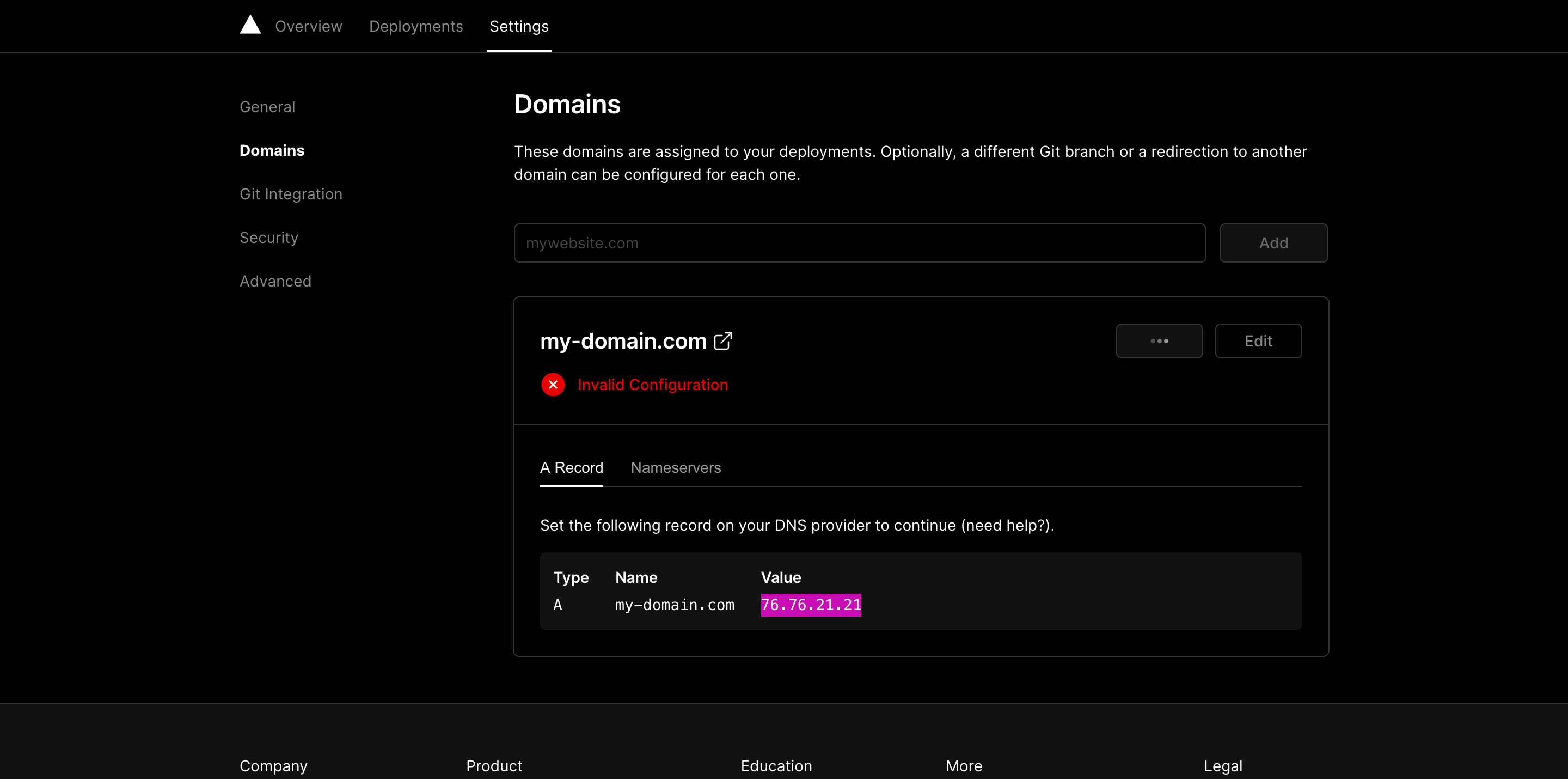 How to simply configure your OVH domain with your Vercel project | by NTltd | Jul, 2020 | Medium