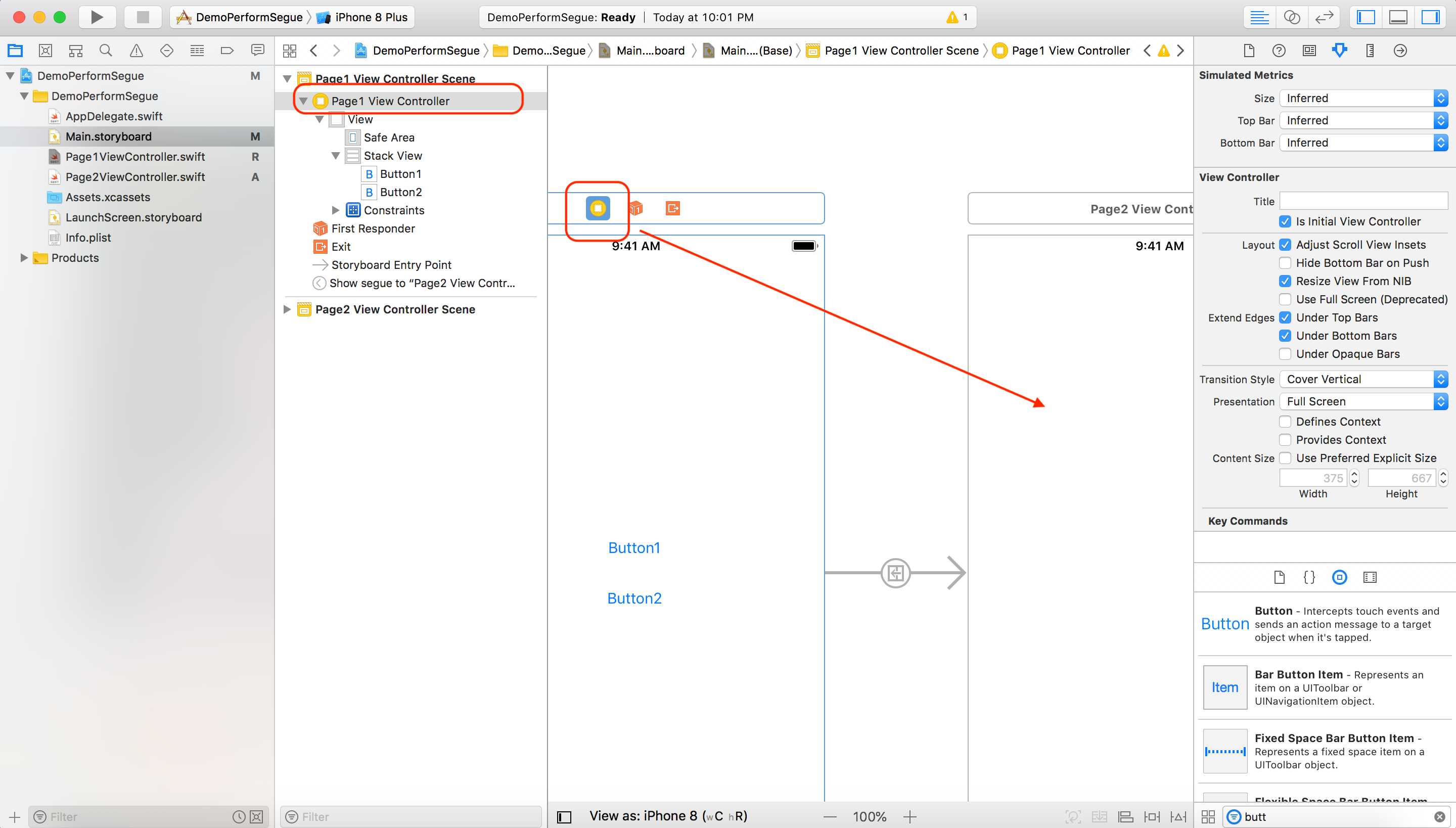 『簡易說明Xcode』顯示下一個畫面方法（由程式觸發的方式 — Segue） | by Shin Chao | 彼得潘的 Swift iOS App 開發教室 | Medium